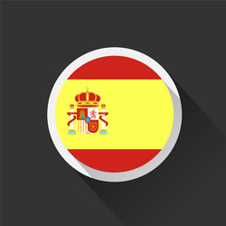 Spain flag button Royalty Free Vector Image - VectorStock