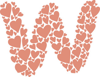 Hand-drawn heart-shaped colorful alphabet Vector Image