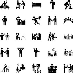 Set business pictograms Royalty Free Vector Image