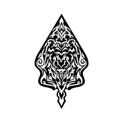 Black gunungan wayang with lion and wings icon Vector Image