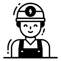 Electrician icon single avatar Royalty Free Vector Image