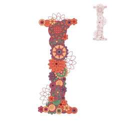 Color Letter I with Beautiful Flowers Vector Images (over 130)