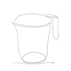 Jug line art drawing style Royalty Free Vector Image