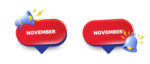 November month icon event schedule nov date Vector Image