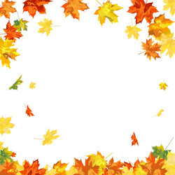 Frame from the green maple leaves Royalty Free Vector Image