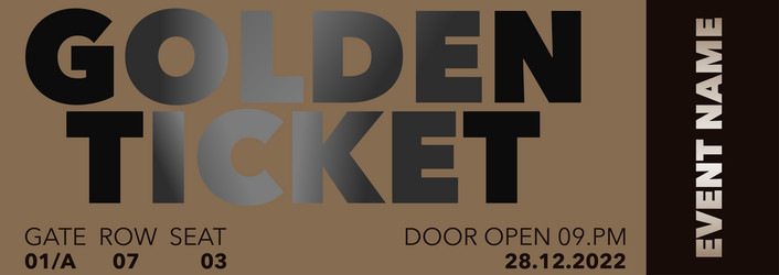 Golden Ticket Vector Images (over 3,500)