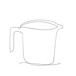 Jug line art drawing style Royalty Free Vector Image