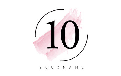 Colorful creative number 10 logo with leading Vector Image