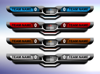 Scoreboard design elements Royalty Free Vector Image