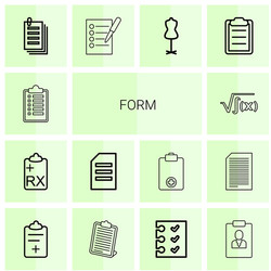 5 form icons Royalty Free Vector Image - VectorStock