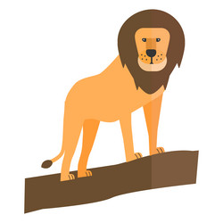 Lion king tail mane flat rounded geometric Vector Image