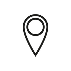 Map pointer icon on white background gps location Vector Image