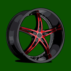 Racing car tires and wheels template Royalty Free Vector