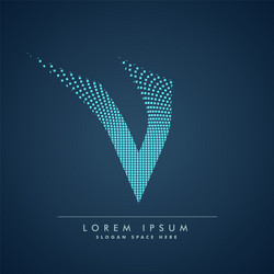 Letter v creative colorful logo concept design Vector Image