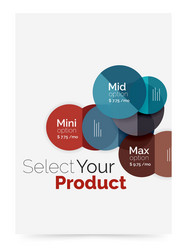 Business layout - select your product with sample Vector Image
