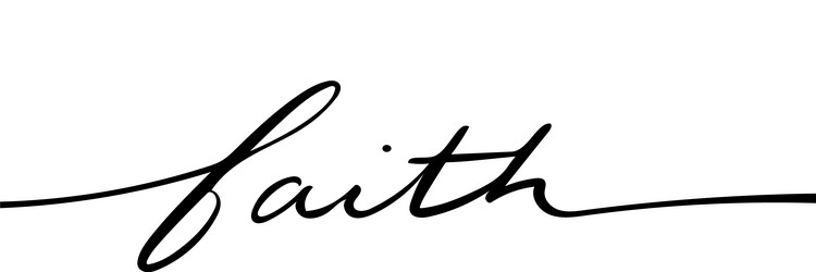 Have faith in god black letter quote Royalty Free Vector