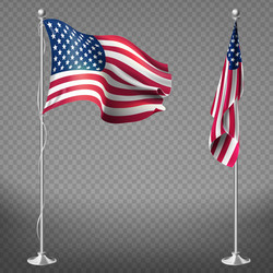 Realistic flags of united states america Vector Image