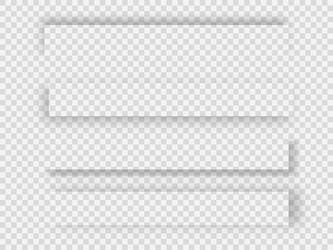 Set of grey shadows on transparent background Vector Image