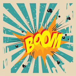 Boom comic book explosion Royalty Free Vector Image