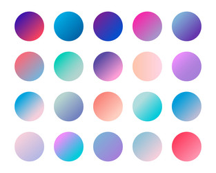 Set of gradients modern combinations Royalty Free Vector