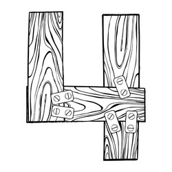 Sign language number 4 Royalty Free Vector Image