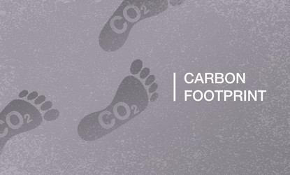 Co2 carbon footprint flat emblem Royalty Free Vector Image
