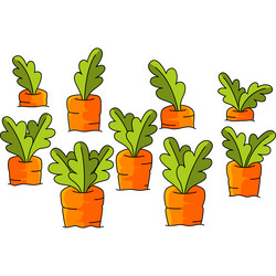 Vegetable field cartoon colored clipart Royalty Free Vector
