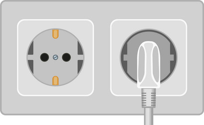 Cartoon gray electric extension cord Royalty Free Vector