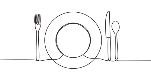 Plate Line Drawing Vector Images (over 4,900)