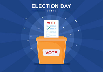 Election day political hand drawn cartoon flat Vector Image