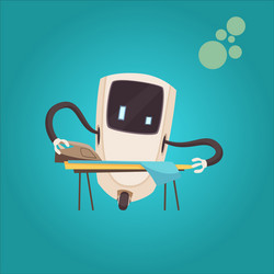 Modern robots cartoon friendly mascots colorful Vector Image