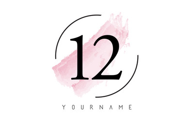 Colorful creative number 12 1 2 logo with leading Vector Image