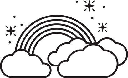 Rainbow Clouds Outline Vector Images (over 4,000)