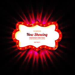 Retro light sign vintage style banner Royalty Free Vector