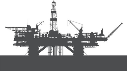 Oil drilling rig Royalty Free Vector Image - VectorStock