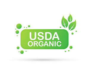 Usda organic emblems badge sticker logo icon Vector Image