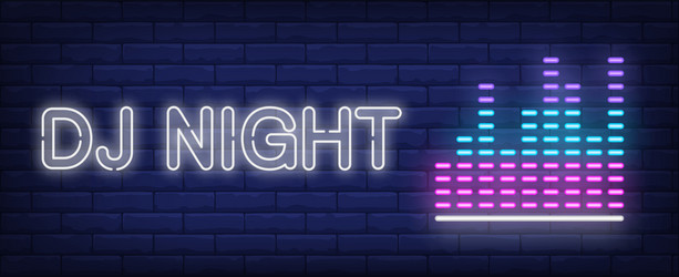 Remix neon text with equalizer Royalty Free Vector Image
