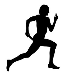 Male runner with baton run relay race Royalty Free Vector