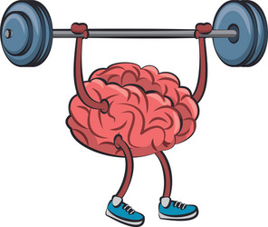 Human brain intelligence and creativity cartoons Vector Image