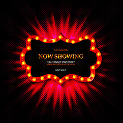 Retro light sign vintage style banner Royalty Free Vector