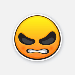 Angry walk emoticon Royalty Free Vector Image - VectorStock