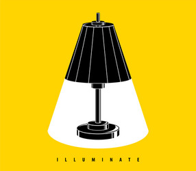 Lamp illumination advertising poster with copy Vector Image