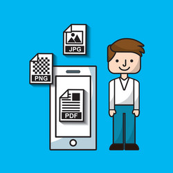 Management of electronic formats Royalty Free Vector Image