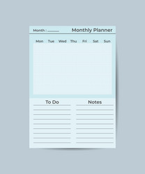 Daily routines planner template minimalist Vector Image