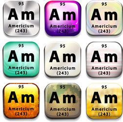 Periodic Table of Element Americium Icon Vector Images (57)