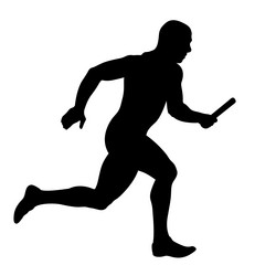 Relay Silhouette Runner Vector Images (50)