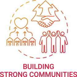 Community engagement red gradient concept icon Vector Image