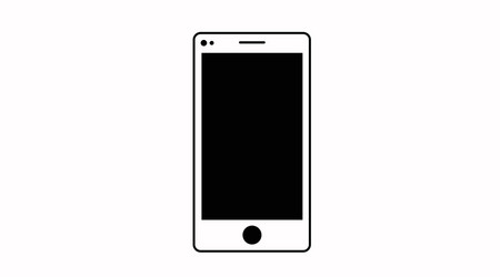 Cellphone or mobile black and white icon Vector Image