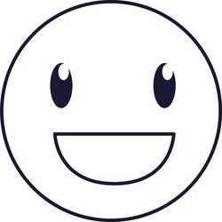 Emoticon smiley happy face white background Vector Image