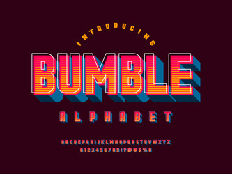 Retro 3d Font Vector Images (over 17,000)